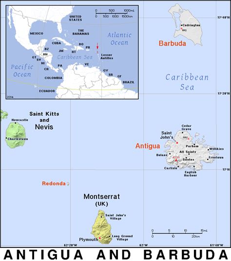 AG Antigua And Barbuda Public Domain Maps By PAT The Free Open