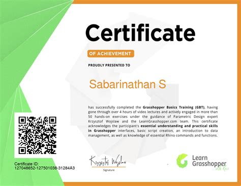Certificate Verification Learn Grasshopper