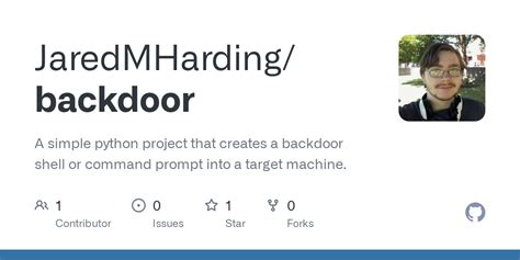 Github Jaredmhardingbackdoor A Simple Python Project That Creates A