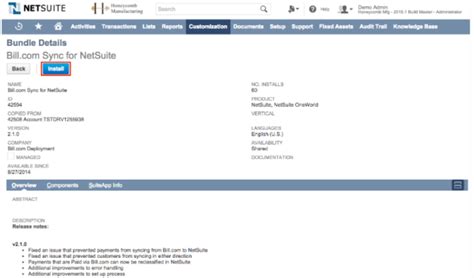 Oracle Netsuite Checking Or Updating The Oracle Netsuite Bundle Version Support