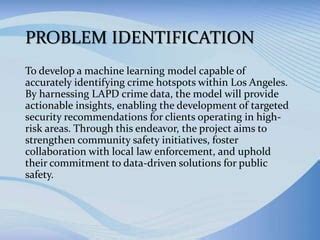 Hotspot Crime Detection Using Machine Learning PPTX Technology Computing