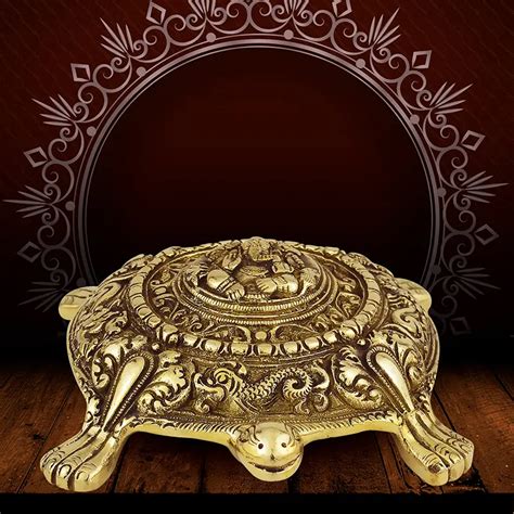 Brass Ganesha Tortoise Vastu Decor Makhanchorvrindavan