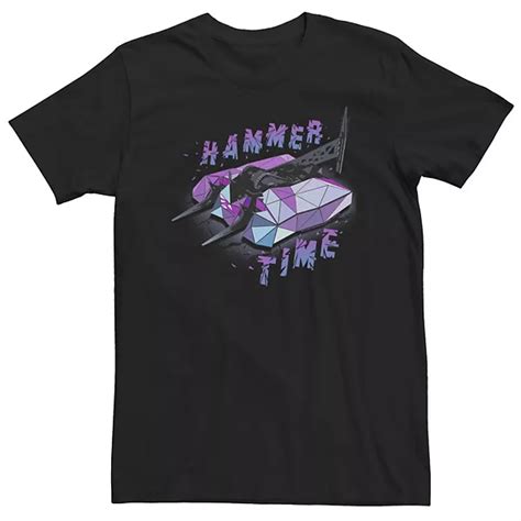 Big And Tall Battlebots Hammer Time Purple Hue Portrait Tee