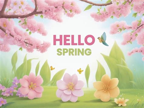 Premium Photo Spring Card