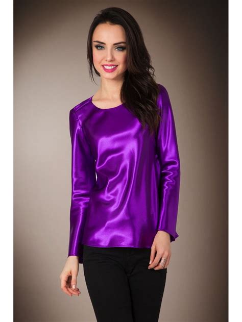 296 Best Satin Blouses Images On Pinterest Blusas Blusas Camiseras Y