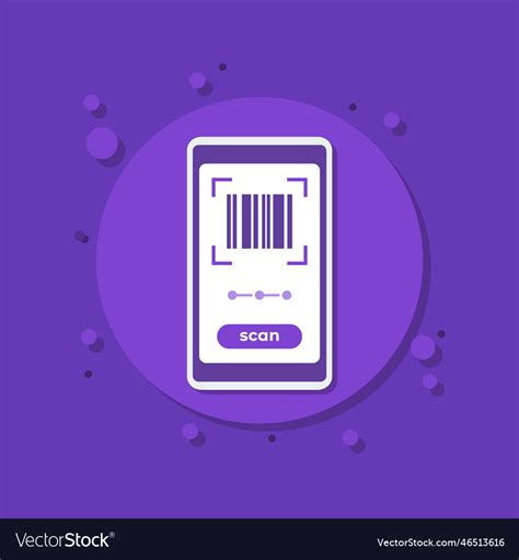 Barcode Scanning App In Phone Icon Royalty Free Vector Image