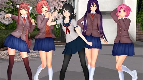 Doki Doki Literature Club X Yandere Simulator Mmd Ddlc Mod Youtube