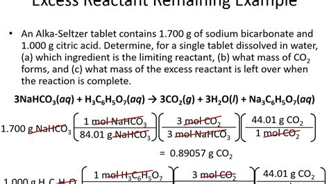 7 4B Excess Reactant Remaining YouTube