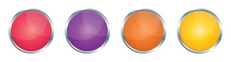 Button With Metallic Border In Realistic Style Vector Illustration 25881681 Vector Art At Vecteezy