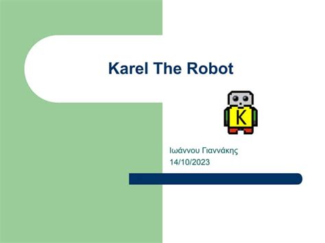 Karel The Robot Ppt