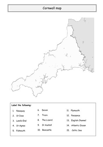 Cornwall Map Teaching Resources
