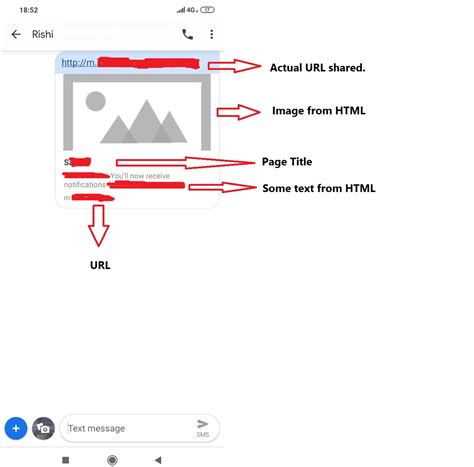 Javascript Disable Link Preview On Android Message App Using Html