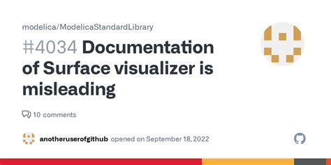 Documentation Of Surface Visualizer Is Misleading · Issue 4034 · Modelica