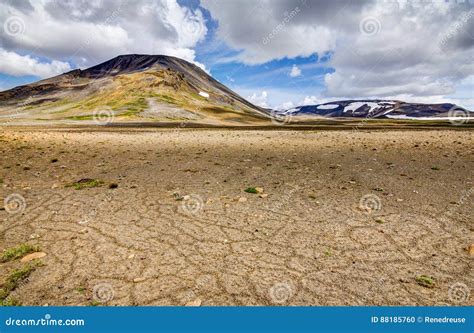 patternd ground with polygons in beautiful primordial icelandic