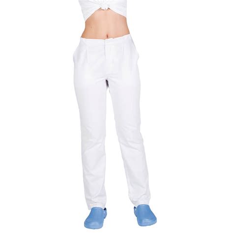 PANTALÓN CREMALLERA Y BOLSILLOS BLANCO UNIFORMall