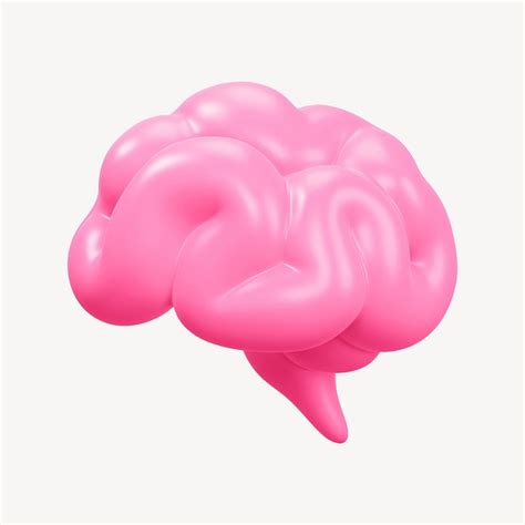 Human Brain 3d Icon Sticker Premium Icons Illustration Rawpixel