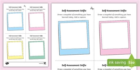 Self Assessment Selfie Exit Slip Activity Teacher Made