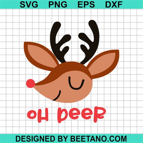 Oh Deer Svg Christmas Deer Svg Merry Christmas Svg