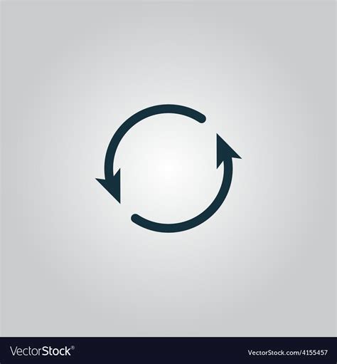 Arrow Circle Icon Cycle Loop Roundabout Vector Image
