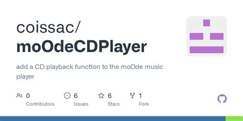 GitHub Coissac MoOdeCDPlayer Add A CD Playback Function To The MoOde Music Player