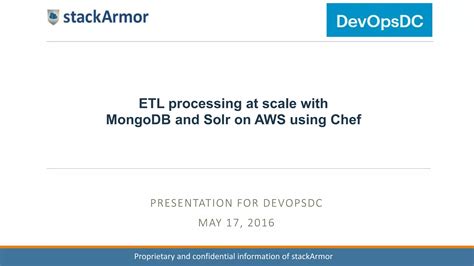 Devops For Etl Processing At Scale With Mongodb Solr Aws And Chef Pptx