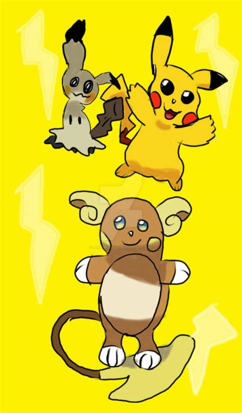 Mimikyu Pikachu Raichu By Mikipanda123 On Deviantart