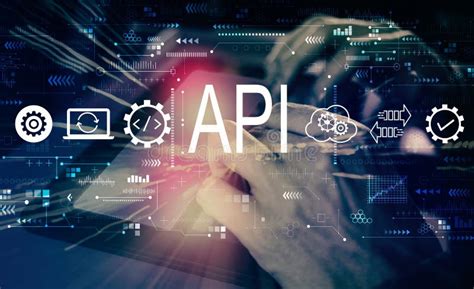 Api Application Programming Interface Concept With Man Using Tablet