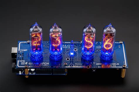 Nixie Tubes Clock IN 14 Arduino Shield Column Sockets Arduino 4 Tubes Gra Afch Etsy