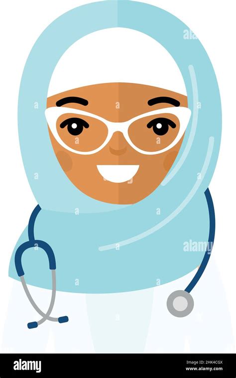 Vector Illustration Of Avatar Doctor With Stethoscope Stock Vector