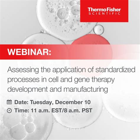 Cell And Gene Therapy Developers Please Join Our Webinar On December