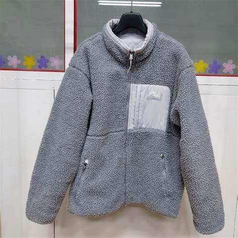 휠라 양면 뽀글이점퍼 남성100 헬로마켓