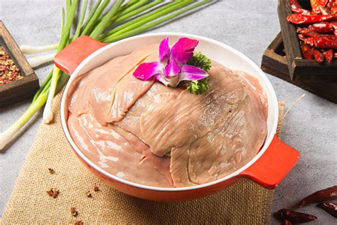 火锅菜品大刀腰片美食食品摄影图片