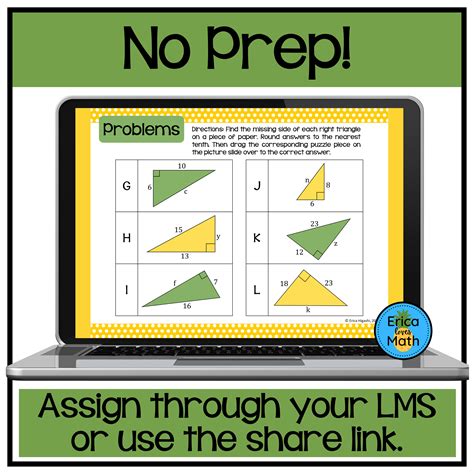 Pythagorean Theorem Digital Activity Picture Puzzle Made By Teachers