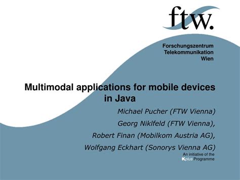 Ppt Multimodal Applications For Mobile Devices In Java Powerpoint