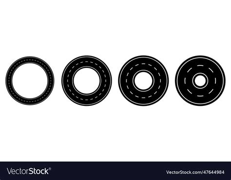 Ring Road Markup Broken Dotted Line Royalty Free Vector