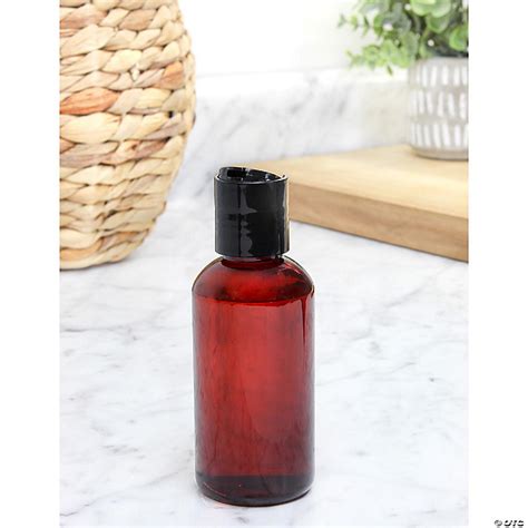 4oz Empty Amber Brown Plastic Squeeze Bottles With Disc Top Flip Cap 6