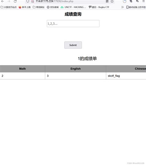 bugku ctf web 基础{成绩查询} bugku 成绩查询 csdn博客