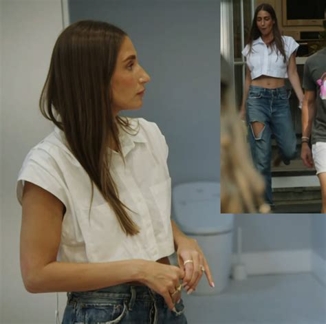Amanda Batulas Ripped Jeans And White Top