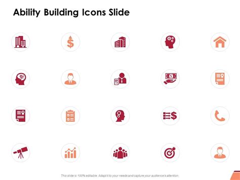 Ability Building Icons Slide Ppt Powerpoint Presentation Summary Influencers