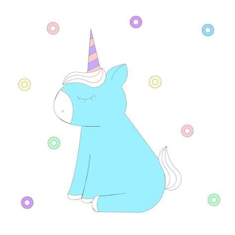 Premium Vector Cute Yellow Unicorn