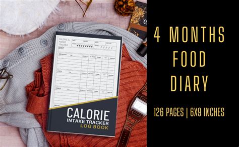 Calorie Intake Tracker Log Book Food Log For Tracking Meals Macros