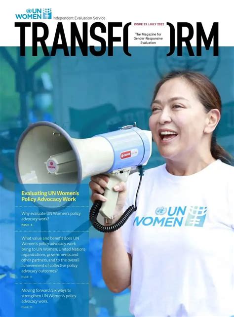Transform The Magazine For Gender Responsive Evaluation Issue 23