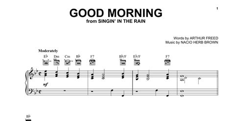 Good Morning Piano Vocal Guitar Chords Right Hand Melody