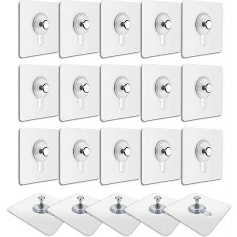 20 Pcs Accroches Tableau Sans Percer Fixation Cadre Sans Percer