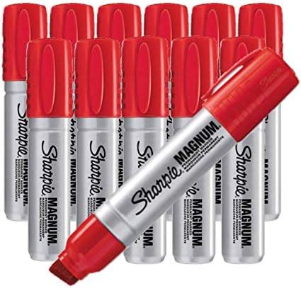 Amazon Com SHARPIE Permanent Markers Chisel Tip Red Count Everything Else
