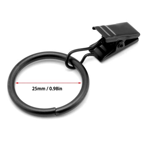 50pcs Metal Openable Curtain Rings Clips Rustproof Vicedeal