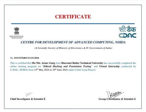 arnav garg on linkedin cdac virtualinternship