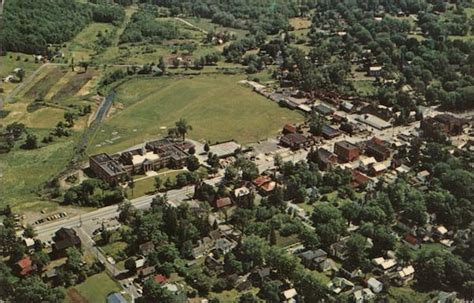 Aerial View Of Town Richfield Springs Ny Postcard