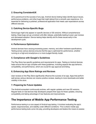Android Device Testing Ensuring Quality And Performance Pdf