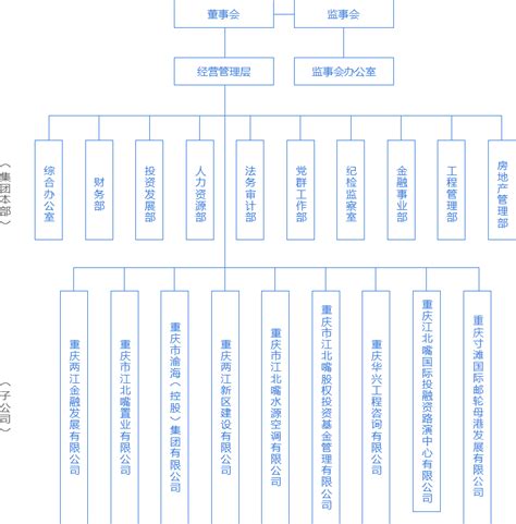组织架构 重庆市江北嘴中央商务区投资集团有限公司